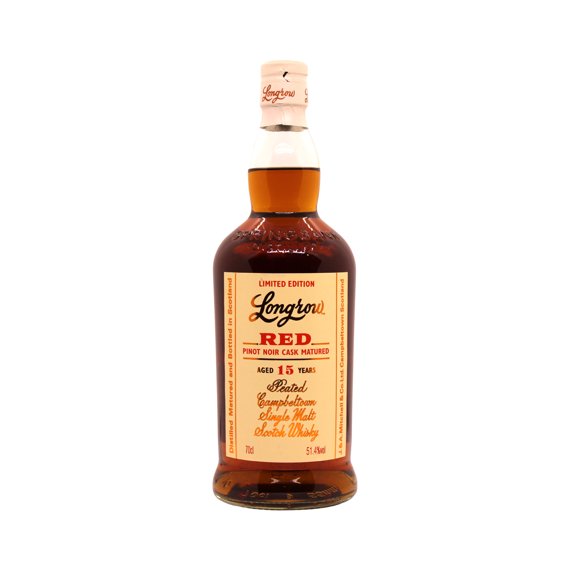 Longrow Red 15 Y/O Pinot Noir Cask Matured Peated Single Malt Scotch W ...