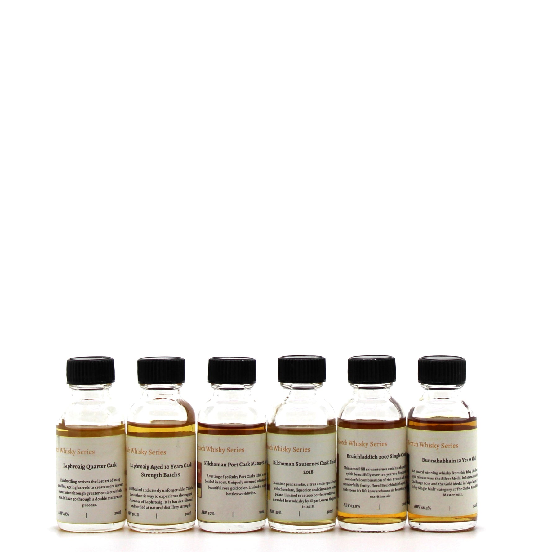 Mixed Islay Single Malt Scotch Whisky Tasting Set 6 X 30 Ml With